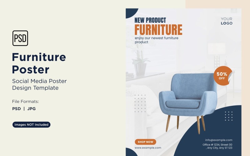 Furniture Poster Design Template 96 #451257 - TemplateMonster