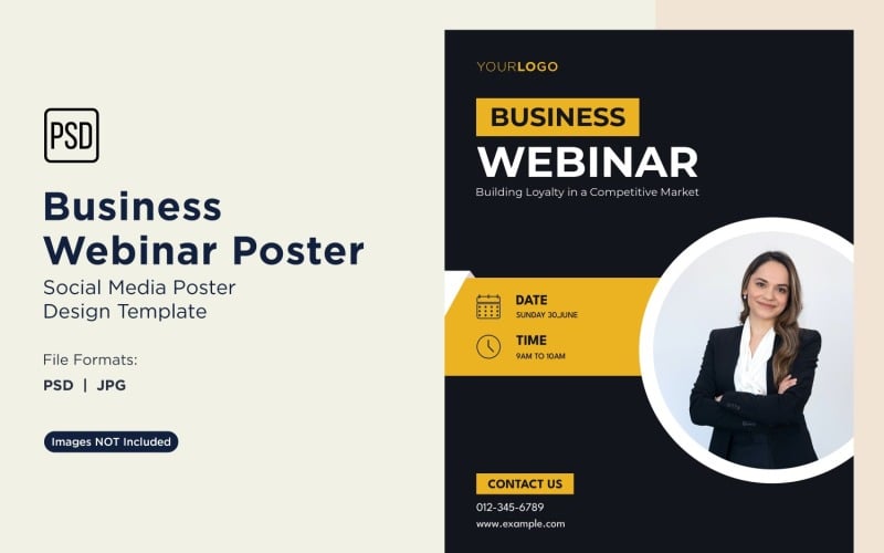 Business Webinar Poster Design Template 20 - TemplateMonster