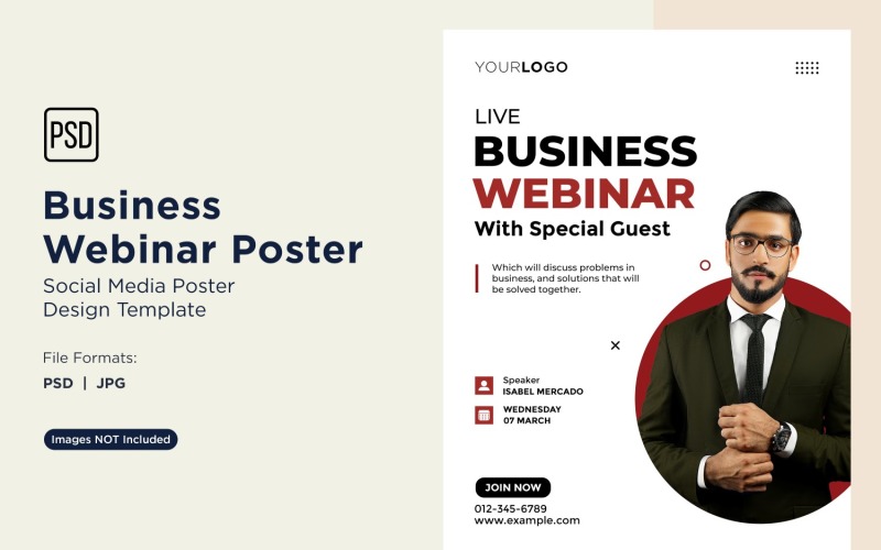 Business Webinar Poster Design Template 45 - TemplateMonster
