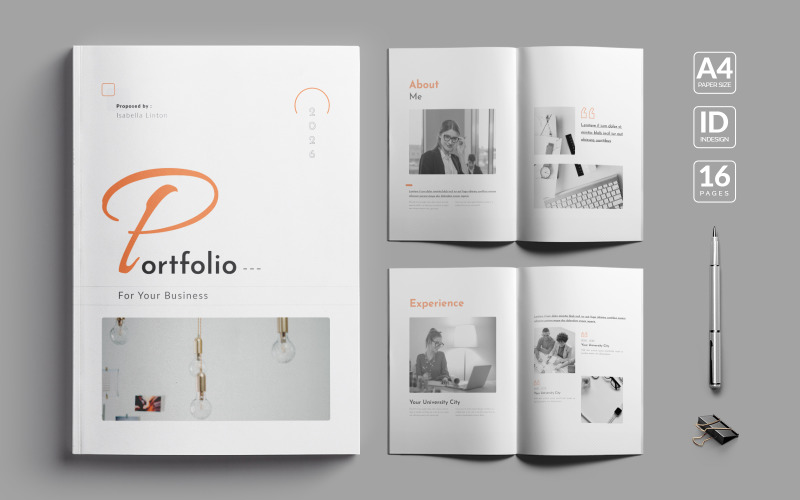 Modèle de portfolio de conception - 16 pages