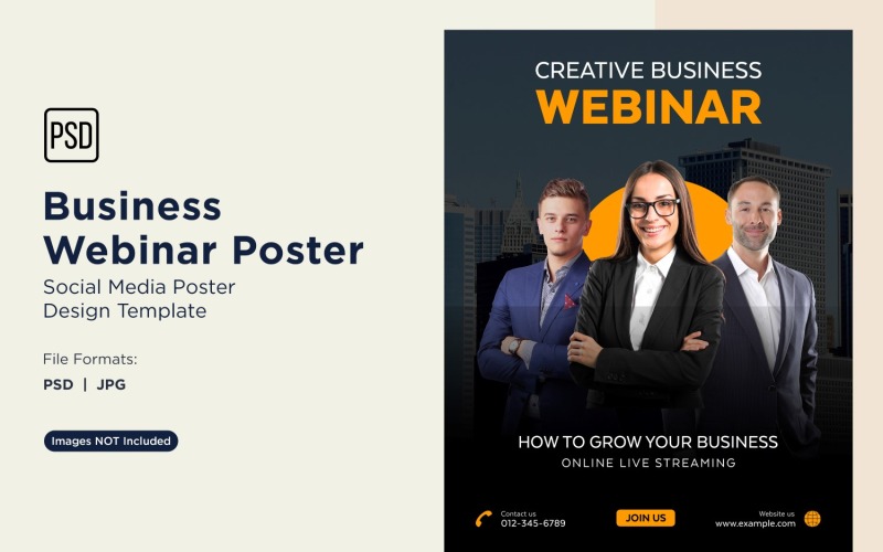 Business Webinar Poster Design Template 95 - TemplateMonster