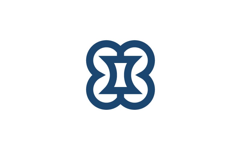 BB Harfi Kum Saati Logo Tasarım Şablonu - TemplateMonster