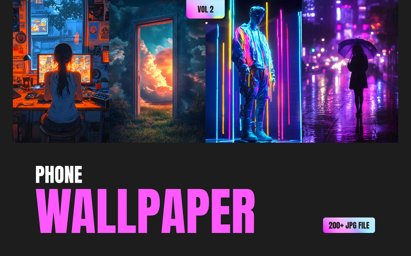 200 AI Generated Phone Wallpaper Vol 02 - TemplateMonster