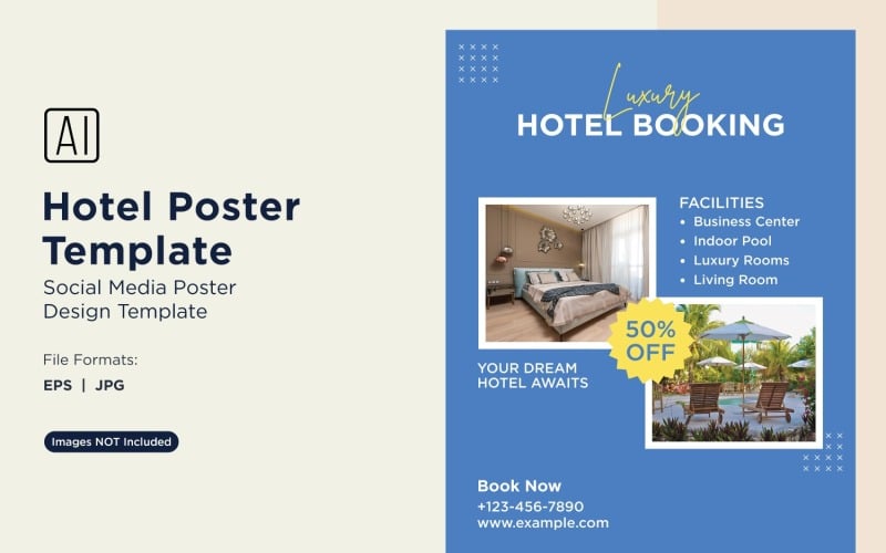 Hotel Marketing Poster Design Template 43 - TemplateMonster