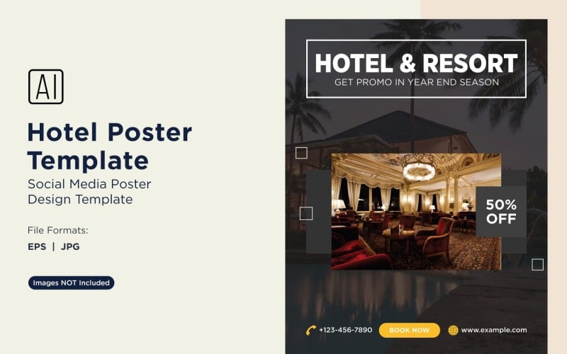 Hotel Marketing Poster Design Template 65 - TemplateMonster
