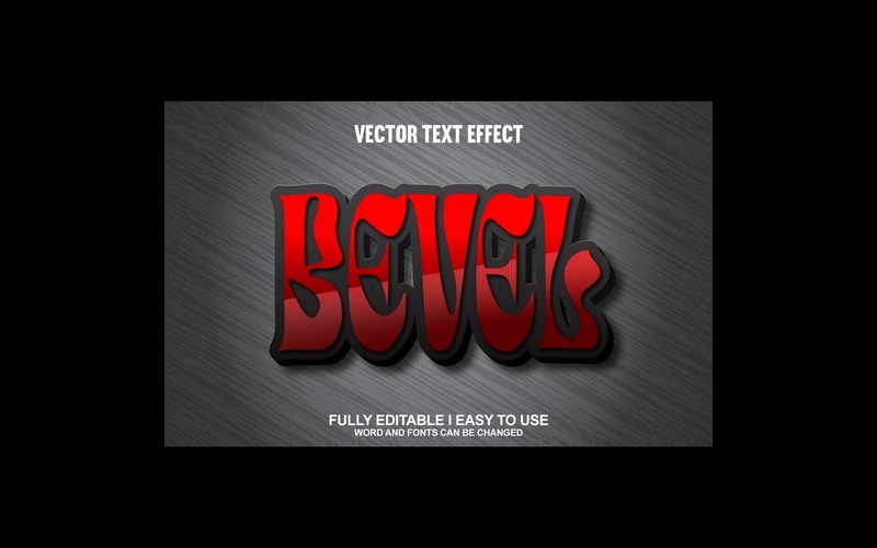 Bevel Fully Editable Vector 3D Text Effect - TemplateMonster