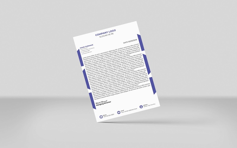 Design de modelo de papel timbrado criativo estilo minimalista (cor ...