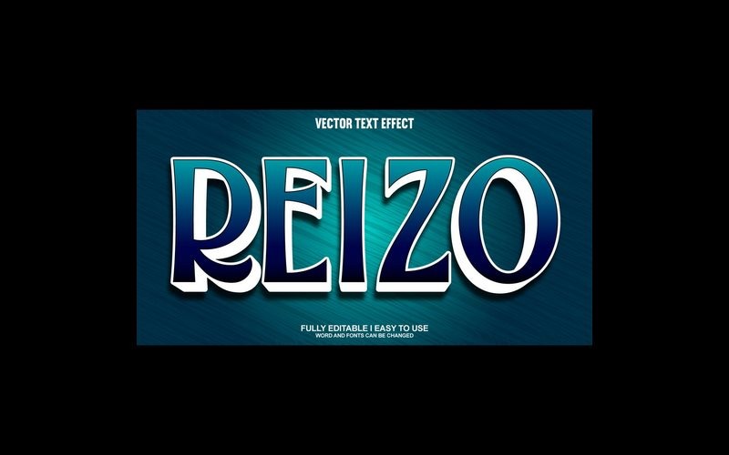 Reizo Fully Editable Vector 3D Text Effect - TemplateMonster