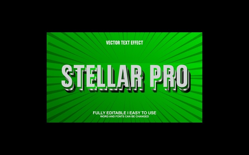 Stellar Pro Fully Editable Vector 3D Text Effect
