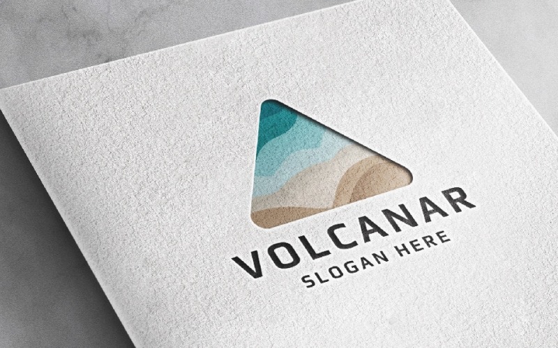 Triangle Nature Volcano Logo #452563 - TemplateMonster