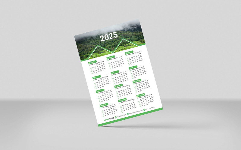 Digital 2025 Calendar Design #452621 - TemplateMonster