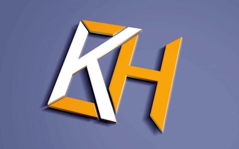 Conception de logo KH créative et minimaliste