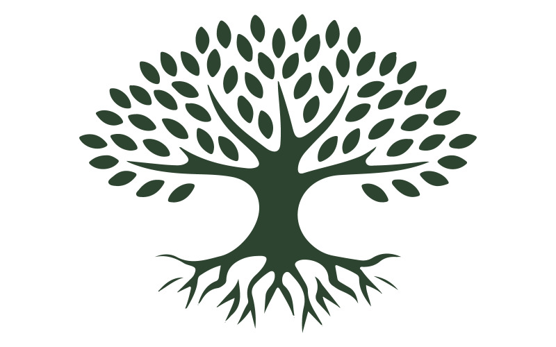 A illustration of tree with deep roots - TemplateMonster