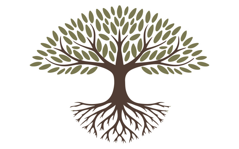 A illustration tree with deep roots #454752 - TemplateMonster