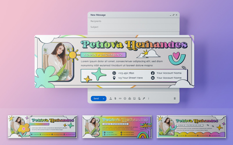 Bundle Playful Email Signature #455432 - TemplateMonster