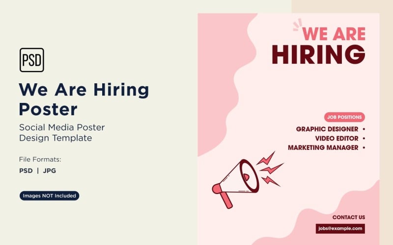We are Hiring Poster Design Template 15 - TemplateMonster
