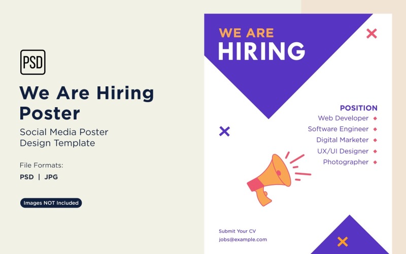 We are Hiring Poster Design Template 22 - TemplateMonster