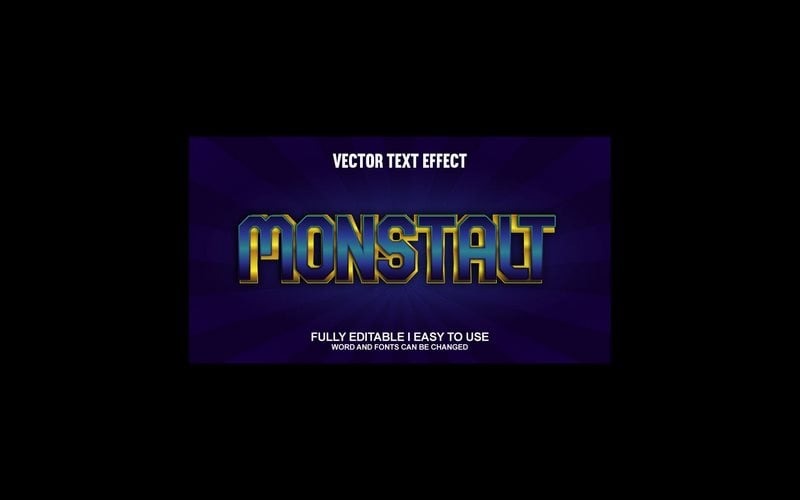 Monstalt Fully Editable Vector 3D Text Effect
