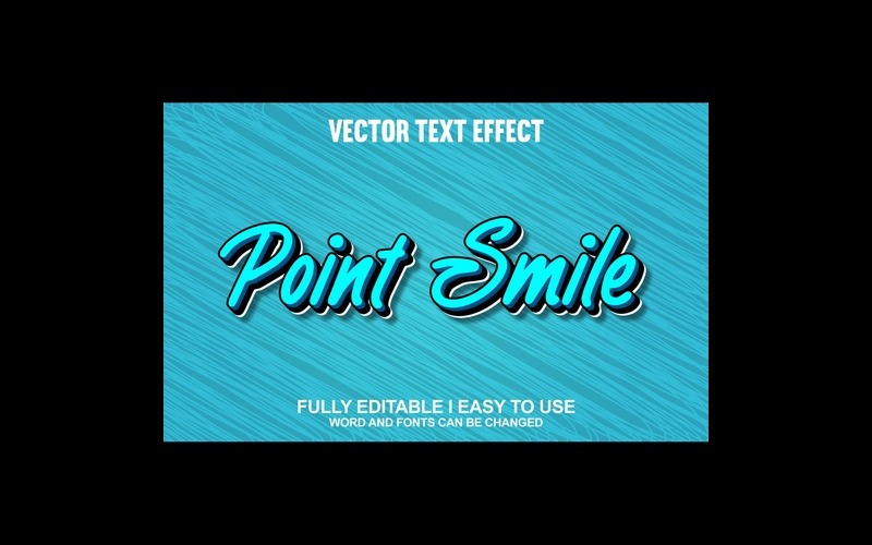 Point Smile Fully Editable Vector 3D Text Effect