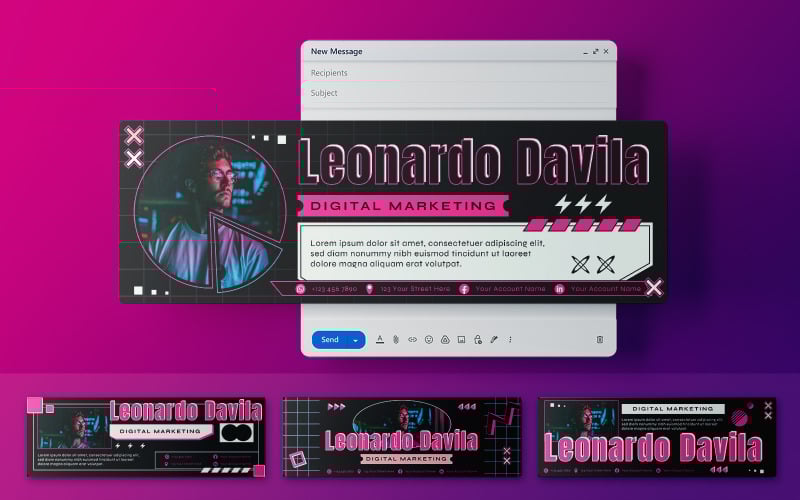 Bundle Creative Email Signature 1 #456748 - TemplateMonster