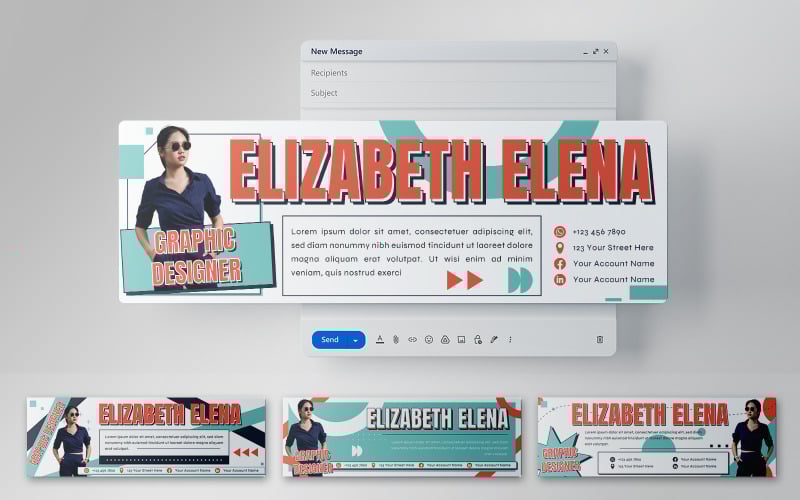 Bundle Email Signature Template #456755 - TemplateMonster