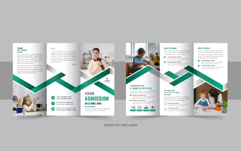 Kids School Admission Trifold Brochure, International school trifold ...