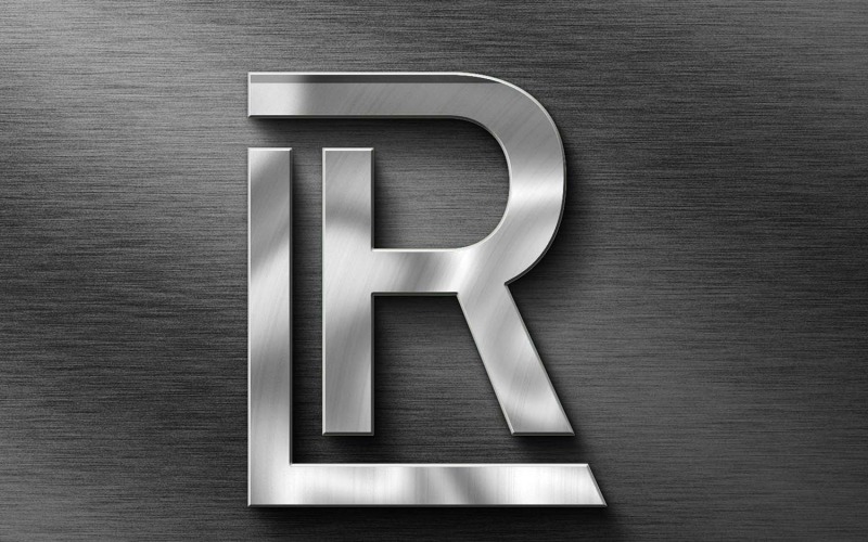 Conception de logo LR créative et minimaliste