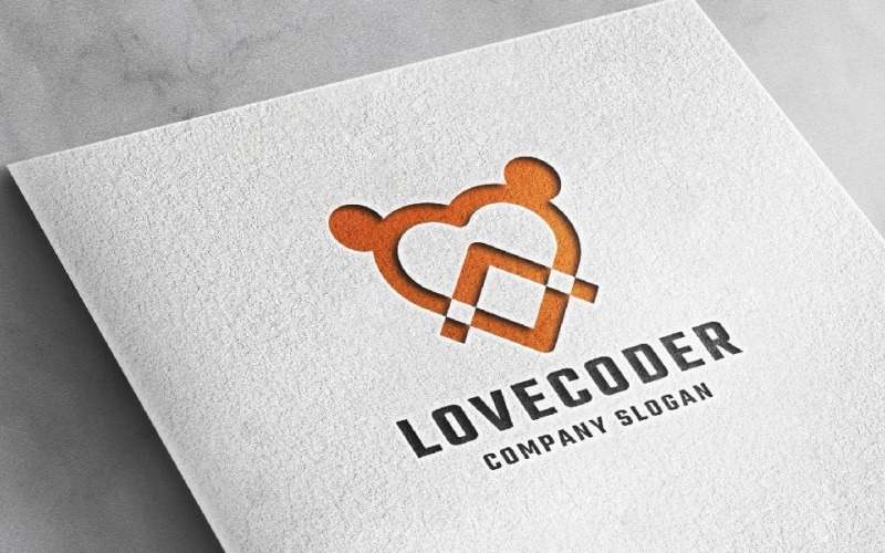 Love Coder Technologies Logo #458149 - TemplateMonster