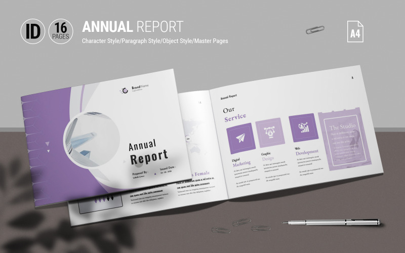 Annual Report Template _(.indd) #458250 - TemplateMonster