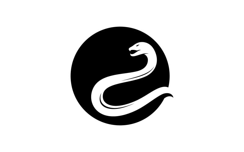 Modèle vectoriel d'icône de logo de serpent V2