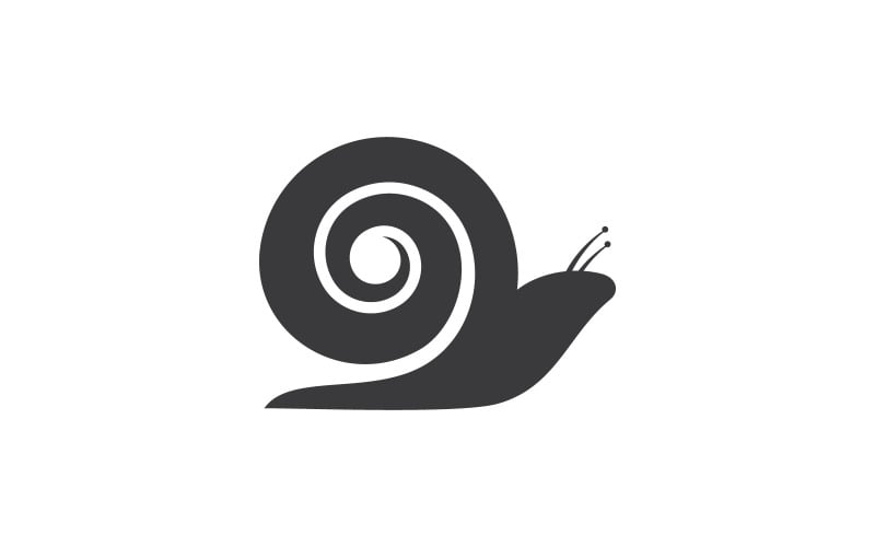 Snails logo vector on white background 6 - TemplateMonster