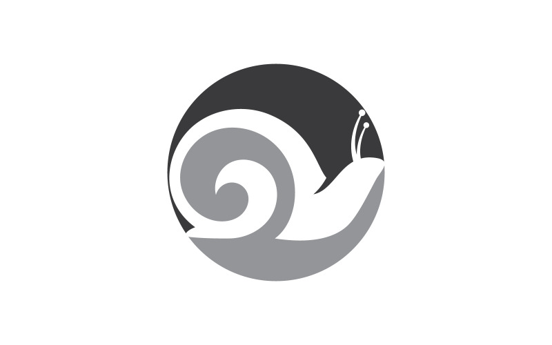 Snails logo vector on white background 8 - TemplateMonster