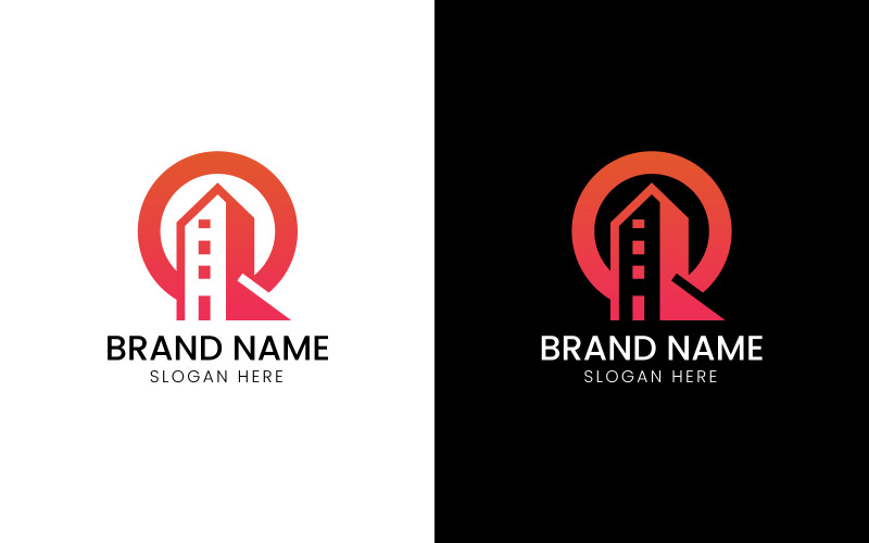 Letter Q building iconic logo-10-412 - TemplateMonster