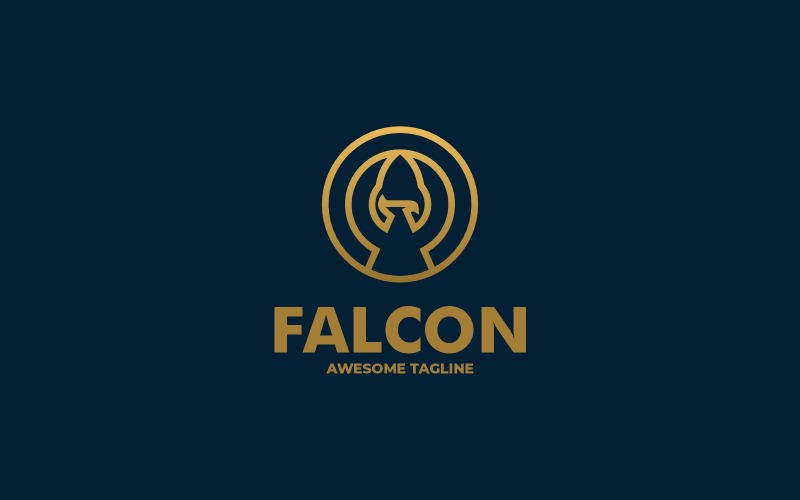 Modèles de logos Falcon Line Art #458597 - TemplateMonster