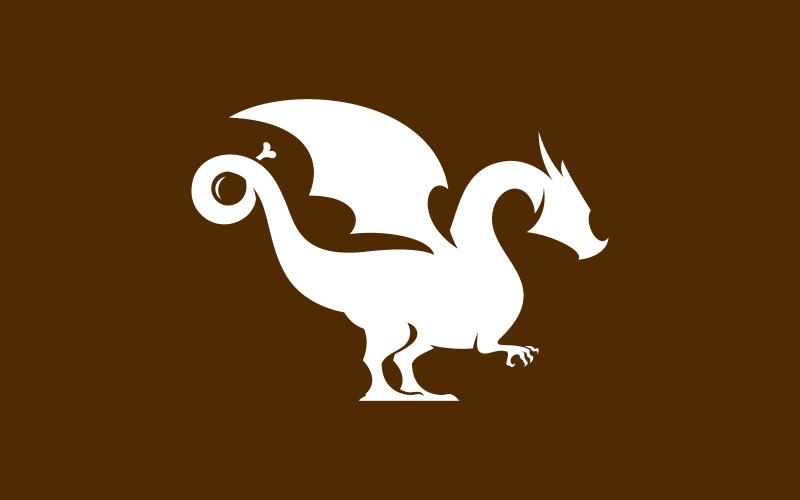 Modèle de conception de logo d'illustration d'icône de vecteur de dragon6