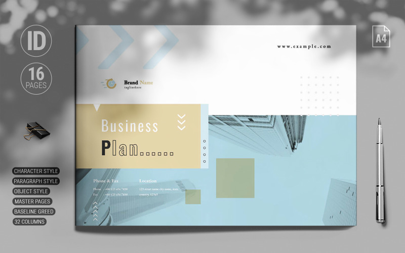 Business Plan Brochure (InDesign) #459570 - TemplateMonster