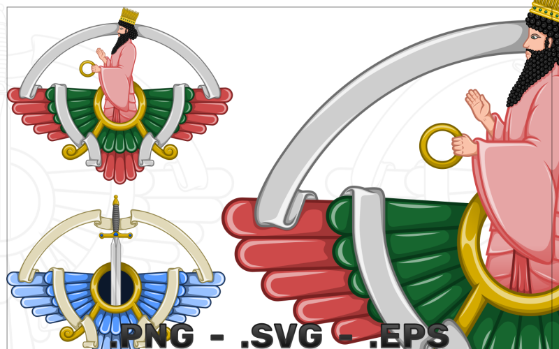 Faravahar Symbol Of Zoroastrian Religion - TemplateMonster