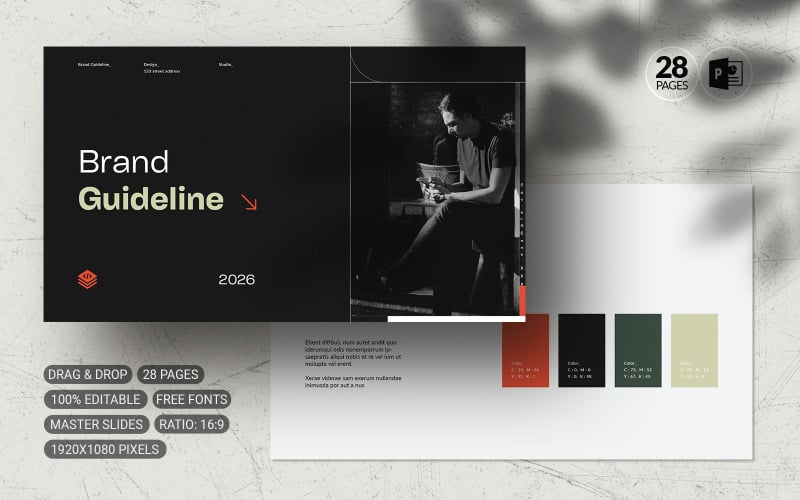 Brand Guideline PowerPoint #461490 - TemplateMonster