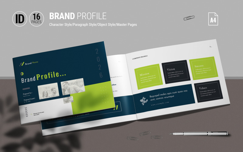 Brand Profile Brochure Template #461469 - TemplateMonster