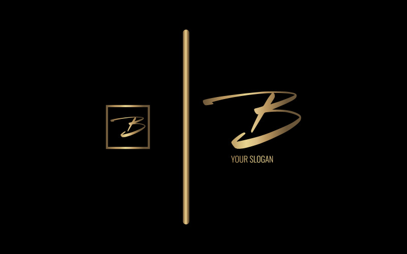 Luxury stylish B letter vector logo design - TemplateMonster