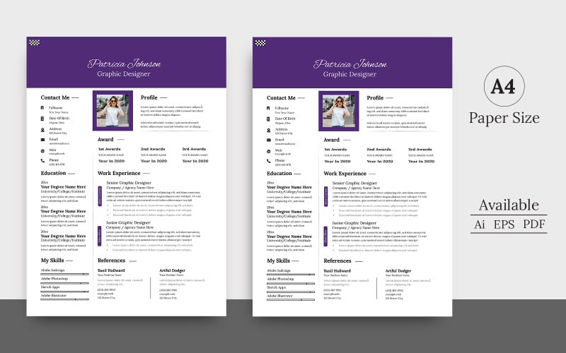 Purple color Resume Template #462490 - TemplateMonster Purple color Resume Template #462490 - TemplateMonster