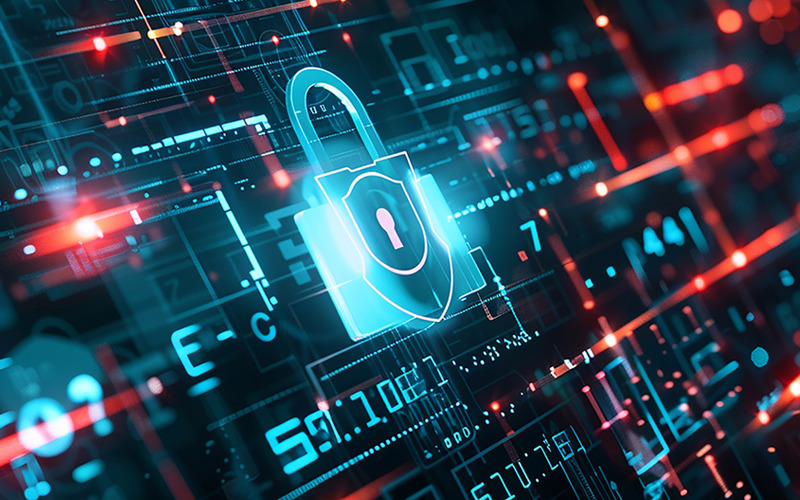 Cybersécurité Cryptic Spectrum Bleu Violet Cyber Security Wallpaper