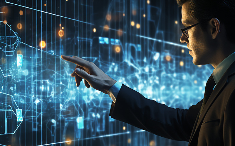 Ai artificial intelligence data science information background