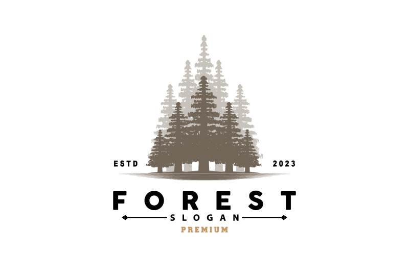 Forest Logo Vector Forest Wood Pine V12 - TemplateMonster
