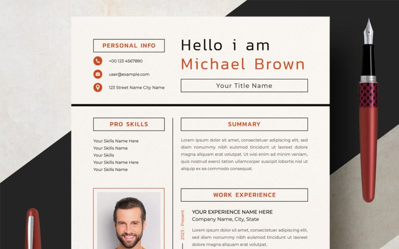 Classic And Creative Resume Template Design - TemplateMonster