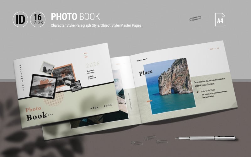 Photobook Layout Template (.Indd) #463198 - TemplateMonster