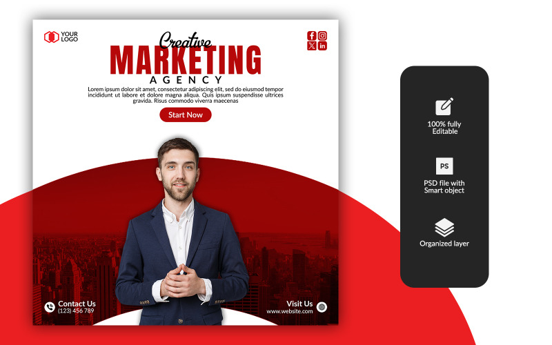 Marketing Agency post design #463224 - TemplateMonster