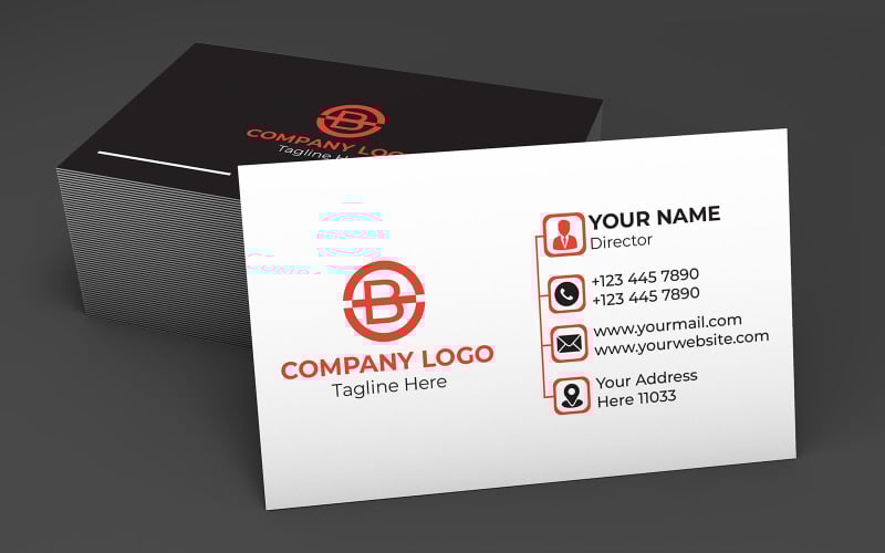 Visiting card template fully editable (New Design)