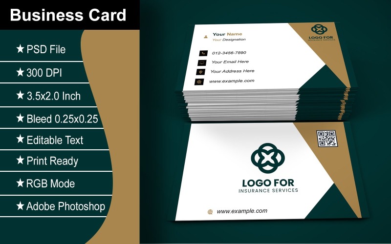 Business Card Template - E-card Template with Customizable Designs - 750