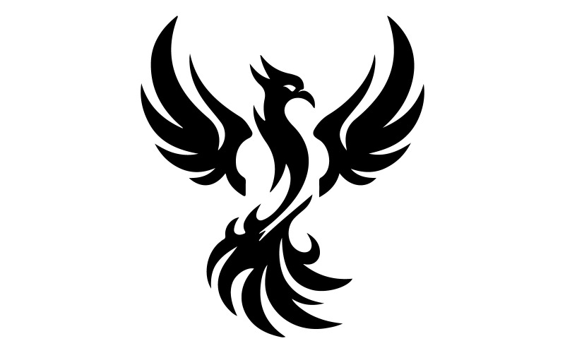 Phoenix silhouette art illustration #464099 - TemplateMonster